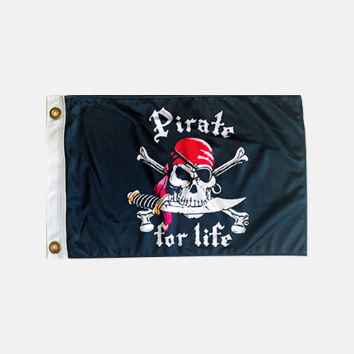 Pirate for Life Boat Flag | Pirate Flag for Boats | Funny Boat Flags ...